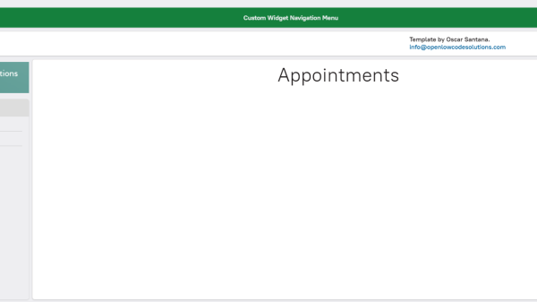 Navigation Menu - Custom Widget | Appsmith Community Portal